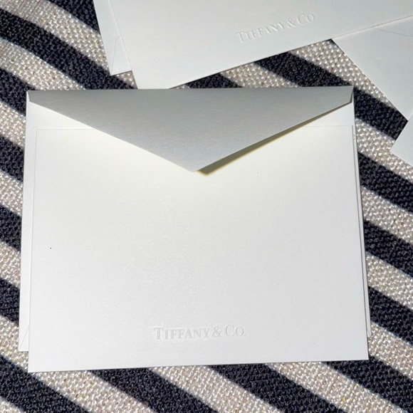 Tiffany & Co. | Party Supplies | 7 Tiffany Co White Watermark Gift Note ...